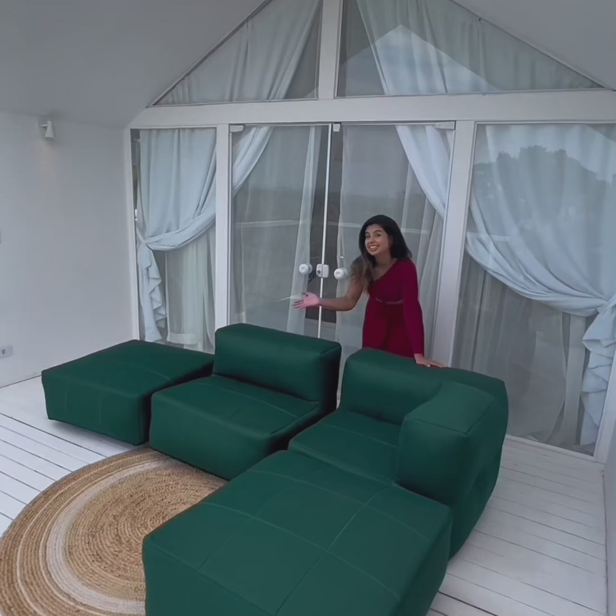 6 Puffs Modulares para Área Externa